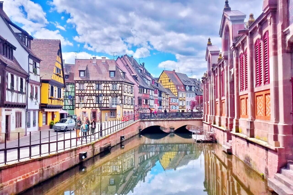 Colmar, the fairy tale town in Alsace valley
